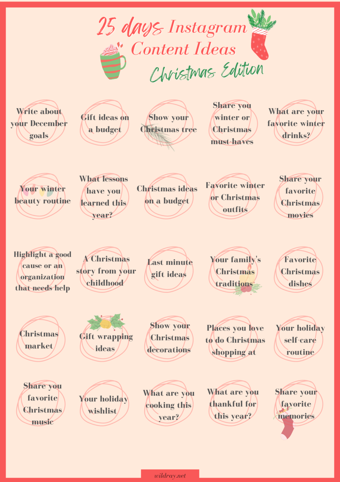 60+ Easy December Content Ideas